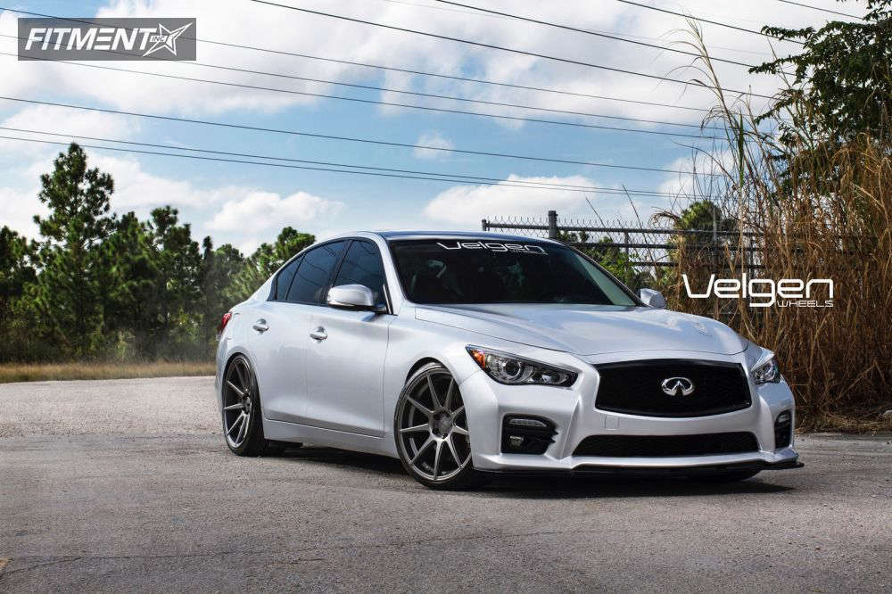 2014 INFINITI Q50 Premium with 20x9 Velgen VMB9 and Hankook 245x30 on Lowered Adj Coil Overs ...