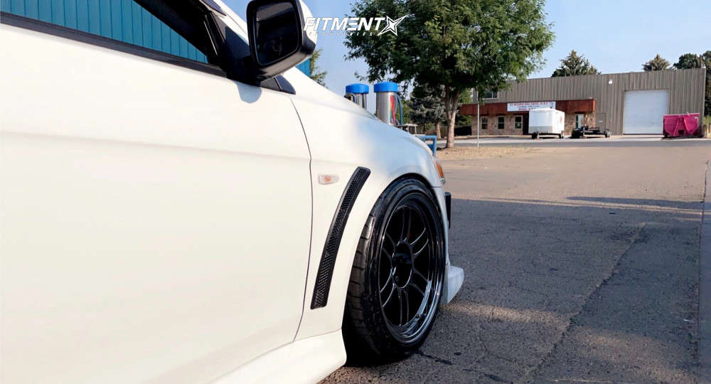 2013 Mitsubishi Lancer Evolution GSR with 18x10.5 Enkei Rpf1 and Nitto ...