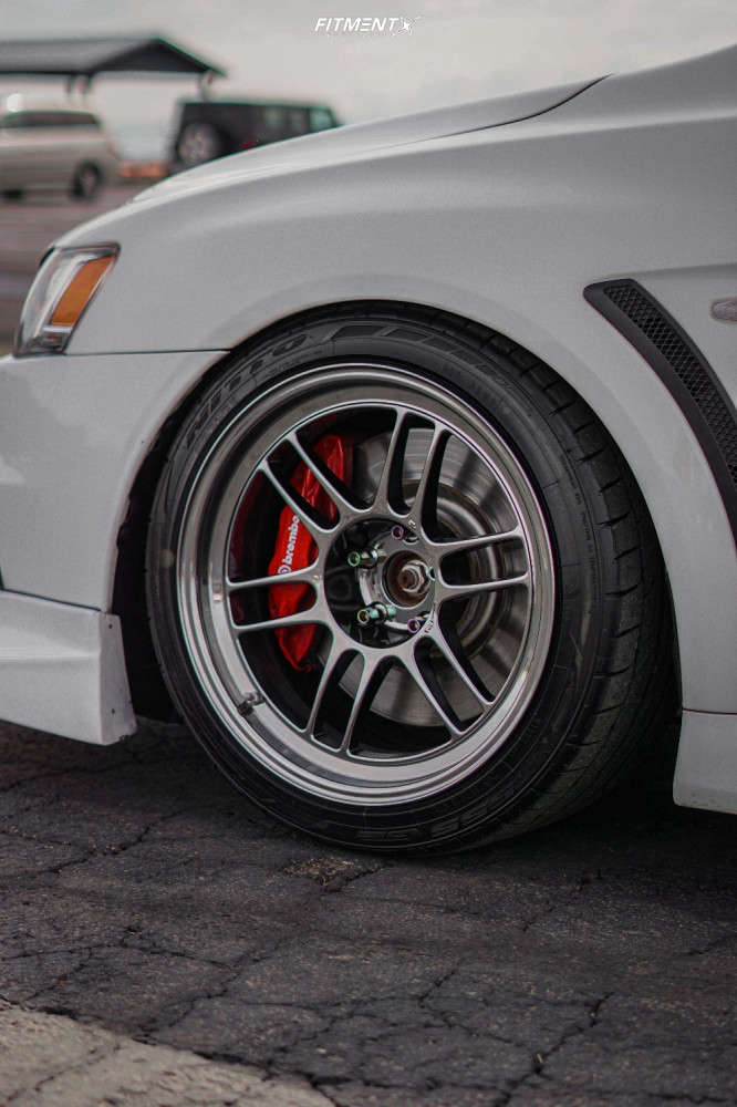 2013 Mitsubishi Lancer Evolution GSR with 18x10.5 Enkei Rpf1 and Nitto ...