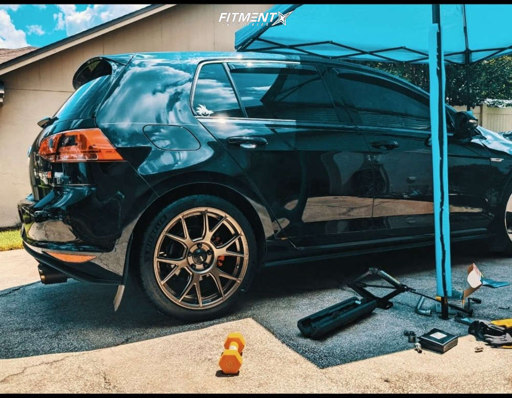 2016 Volkswagen GTI S with 18x8.5 Konig Ampliform and Michelin 235x40 ...