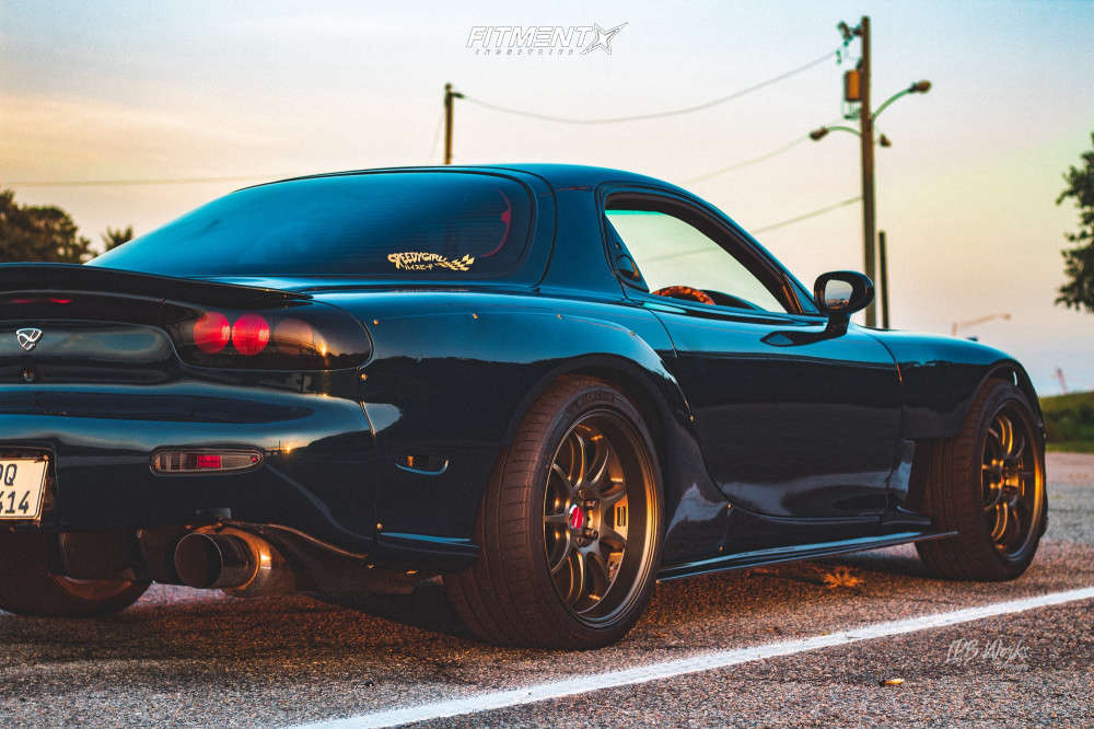 1993 Mazda RX-7 R1 with 18x9 Work D9r and Michelin 225x40 on Coilovers ...
