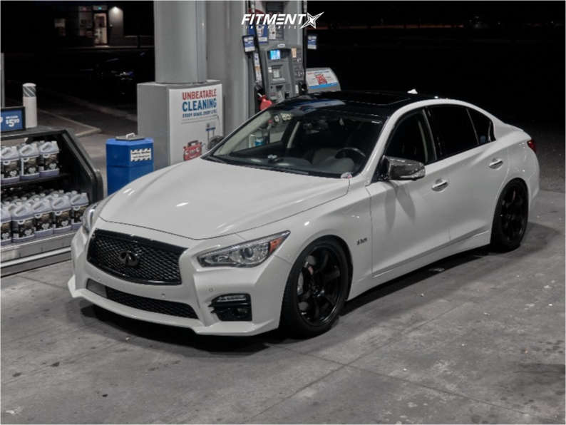 2016 INFINITI Q50 Red Sport 400 with 19x9.5 Rays Engineering 57dr and ...