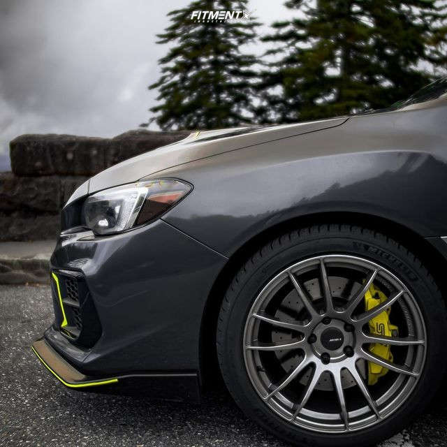2021 Subaru WRX STI Base with 18x9.5 AVID1 AV20 and Michelin 265x35 on Stock Suspension ...