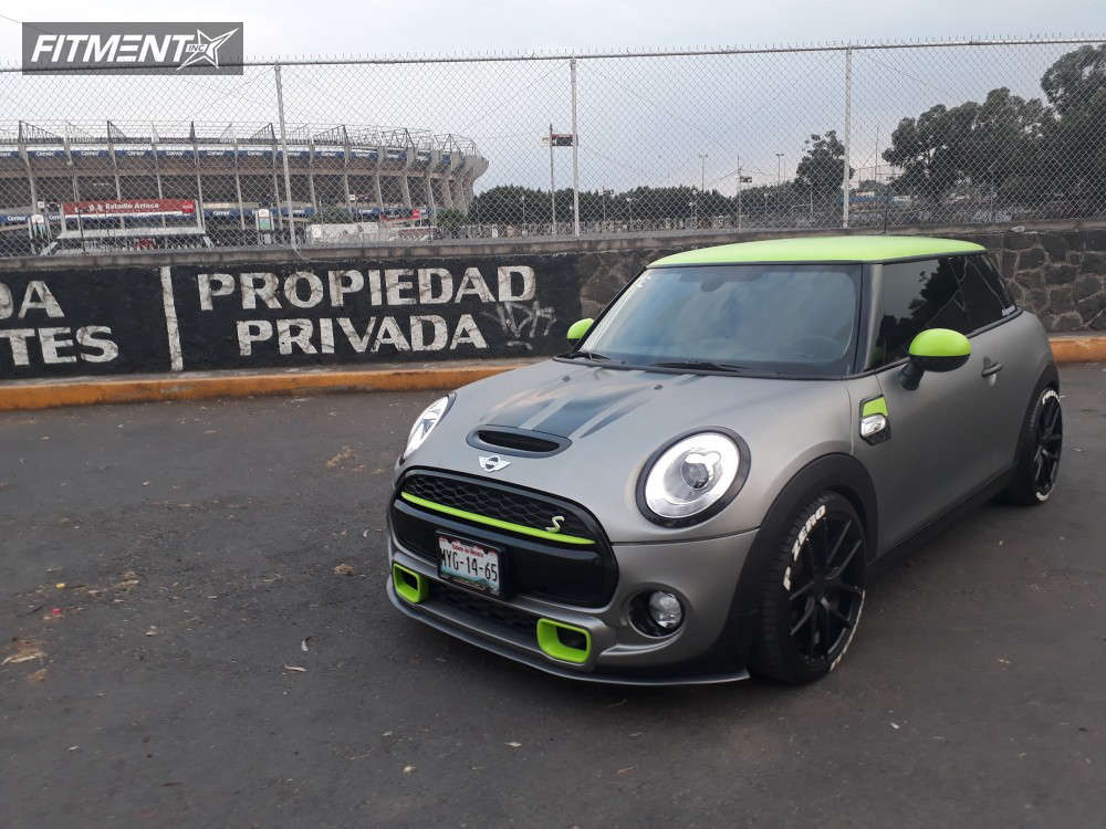 2016 Mini Cooper S with 18x8 Niche Targa and Pirelli 235x35 on Lowering ...