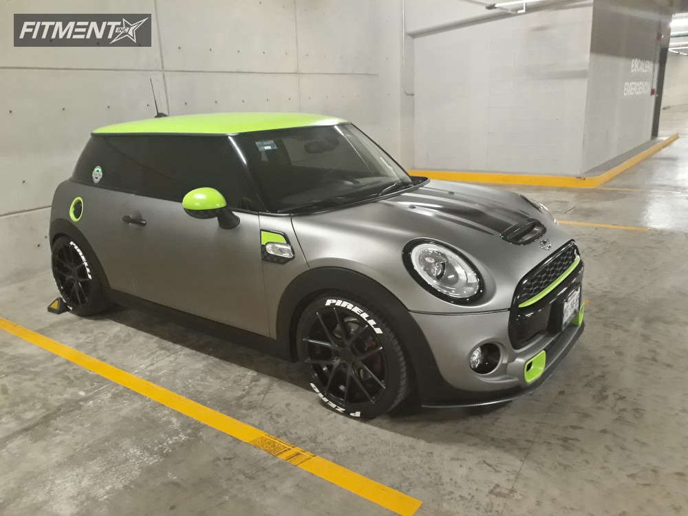 2016 Mini Cooper S with 18x8 Niche Targa and Pirelli 235x35 on Lowering ...