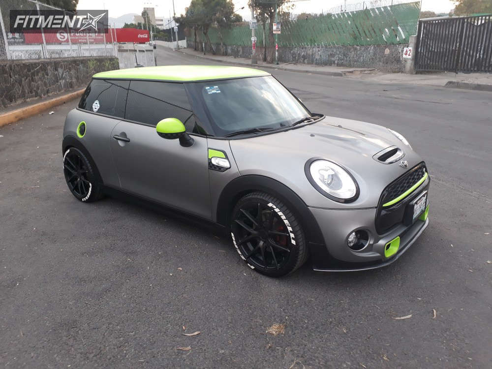 2016 Mini Cooper S with 18x8 Niche Targa and Pirelli 235x35 on Lowering ...