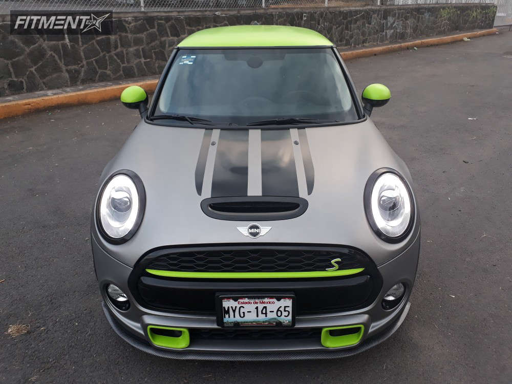2016 Mini Cooper S with 18x8 Niche Targa and Pirelli 235x35 on Lowering ...