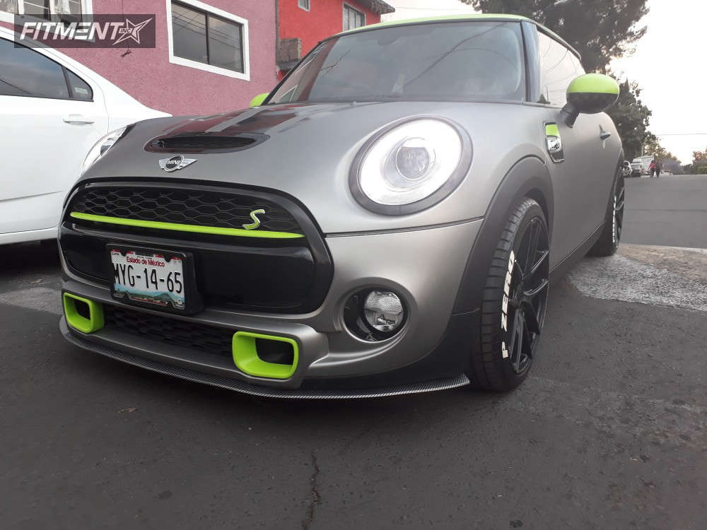 2016 Mini Cooper S with 18x8 Niche Targa and Pirelli 235x35 on Lowering ...