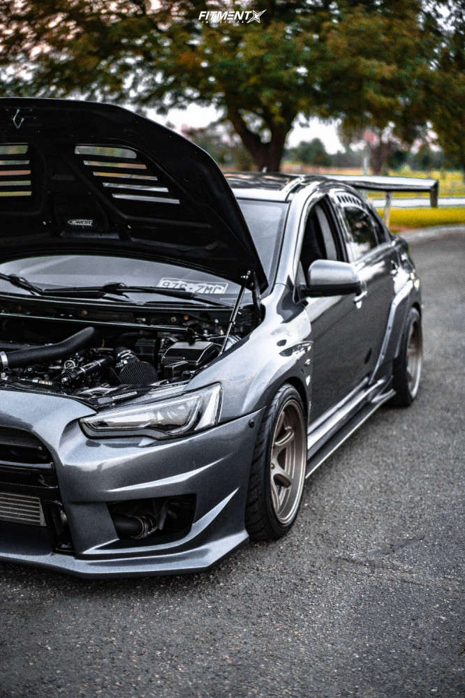 2008 Mitsubishi Lancer Evolution MR with 18x10.5 Ambit SR 71 and ...