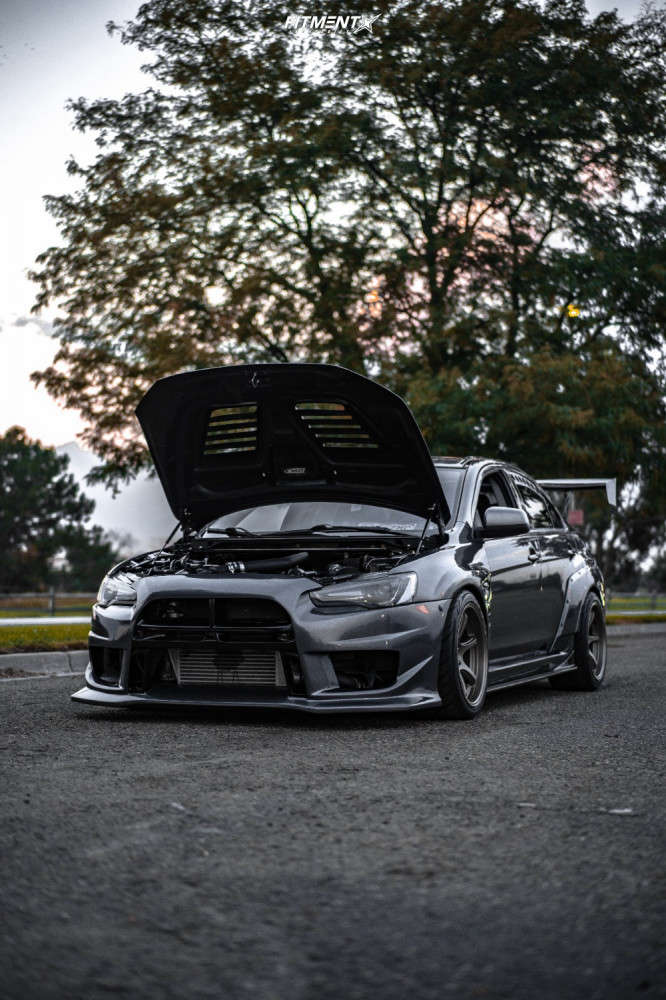 2008 Mitsubishi Lancer Evolution MR with 18x10.5 Ambit SR 71 and ...