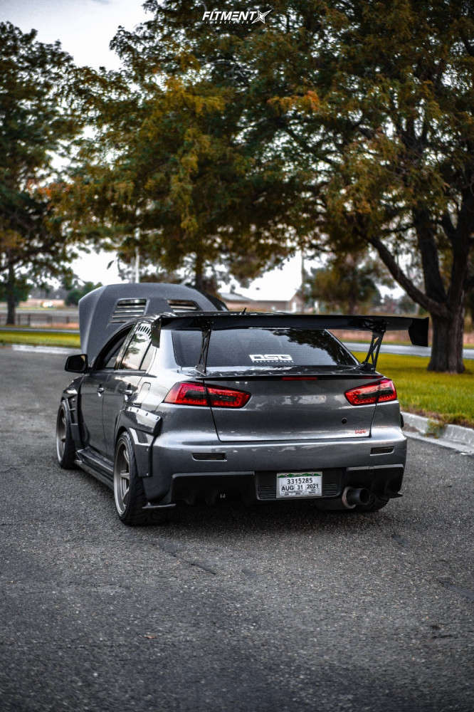 2008 Mitsubishi Lancer Evolution MR with 18x10.5 Ambit SR 71 and ...