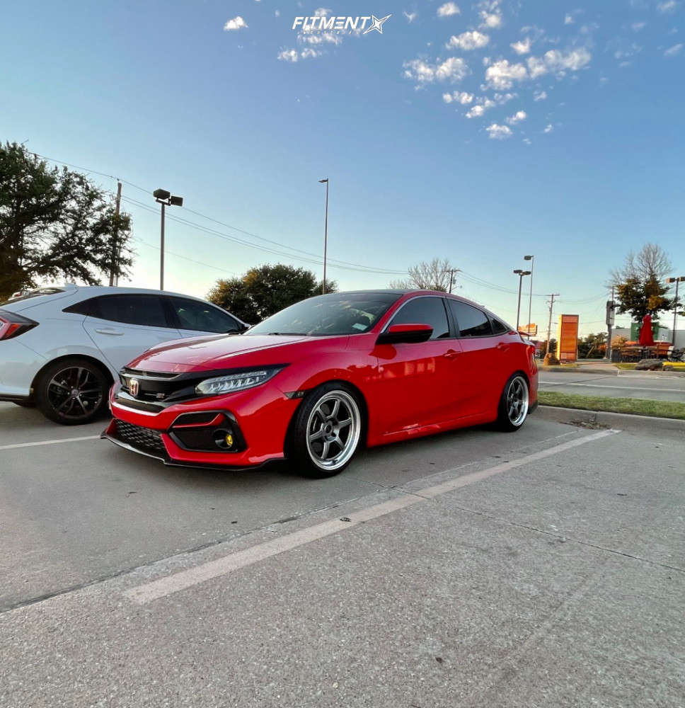 2020 Honda Civic Si with 18x9.5 Kansei Roku and Goodyear 235x40 on ...