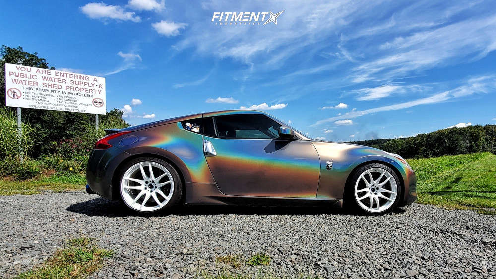 2010 Nissan 370Z Base with 19x9.5 Work Emotion Cr Kiwami and Michelin ...