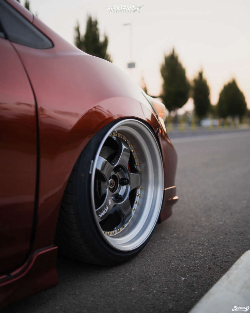 2014 Honda Civic Si with 18x9.5 Work Meister S1 3p and Federal 225x40 on Air Suspension ...