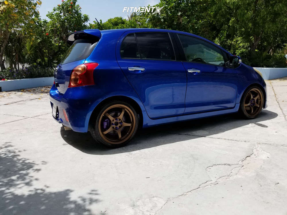 2008 Toyota Yaris RS with 17x7 Rota and Bridgestone 205x40 on Coilovers ...