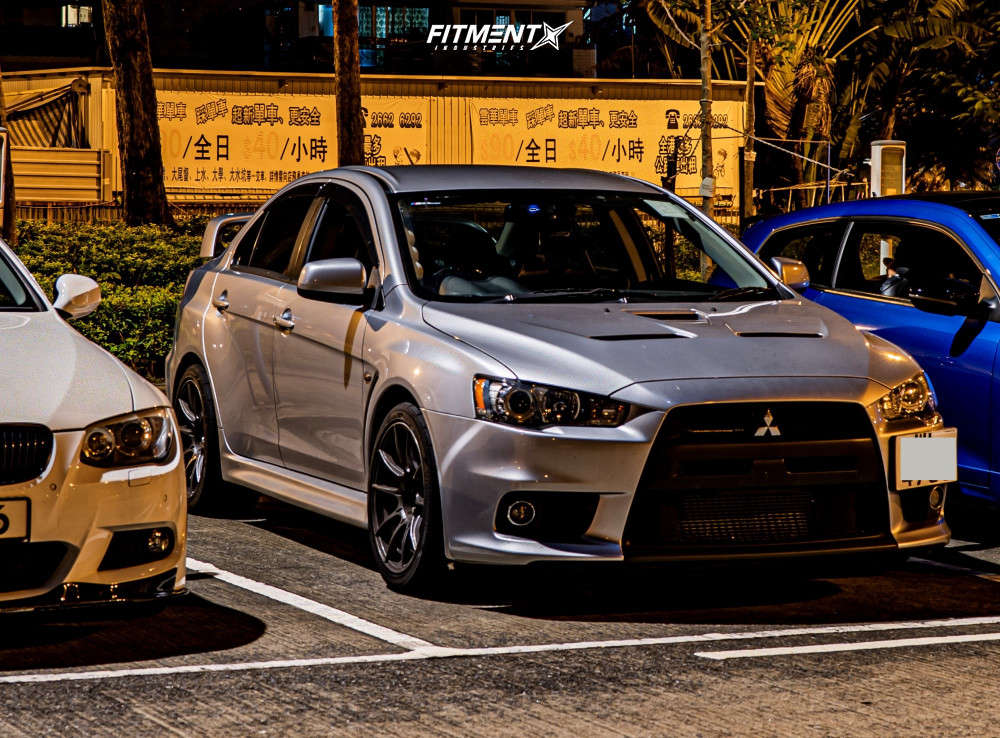 2012 Mitsubishi Lancer Evolution GSR with 18x9.5 SSR Gtv01 and ...