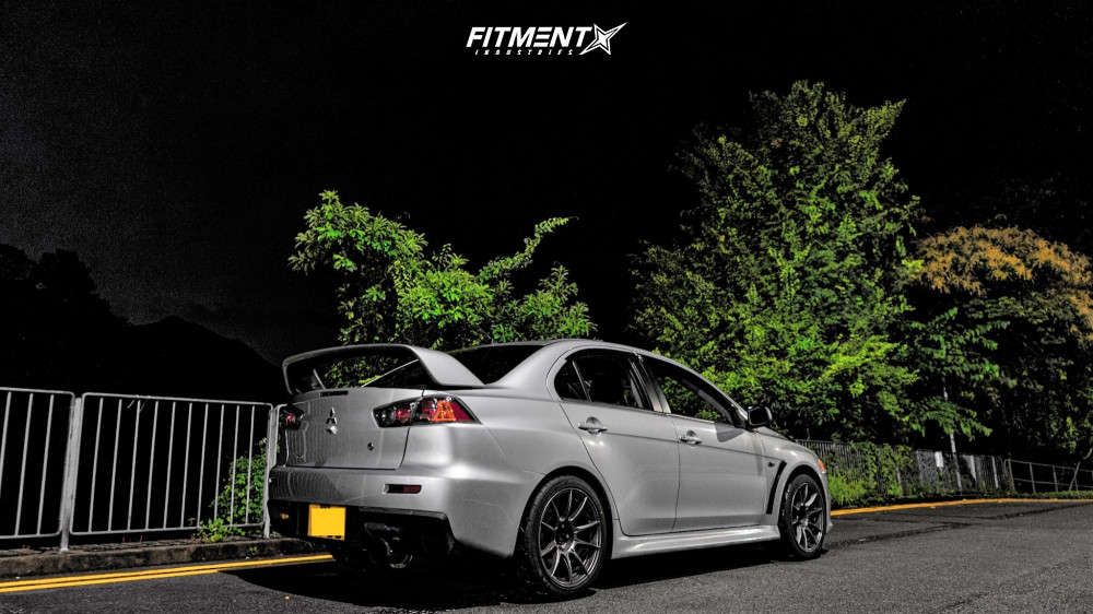 2012 Mitsubishi Lancer Evolution GSR with 18x9.5 SSR Gtv01 and ...