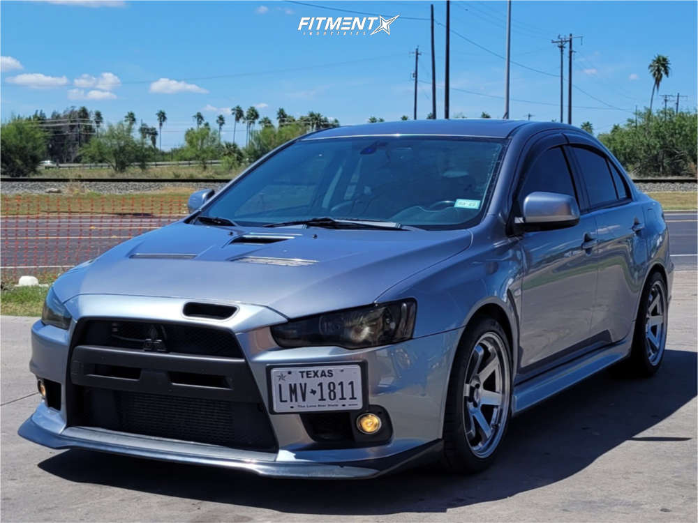 2012 Mitsubishi Lancer Evolution MR with 18x9.5 AVID1 AV6 and Kumho ...