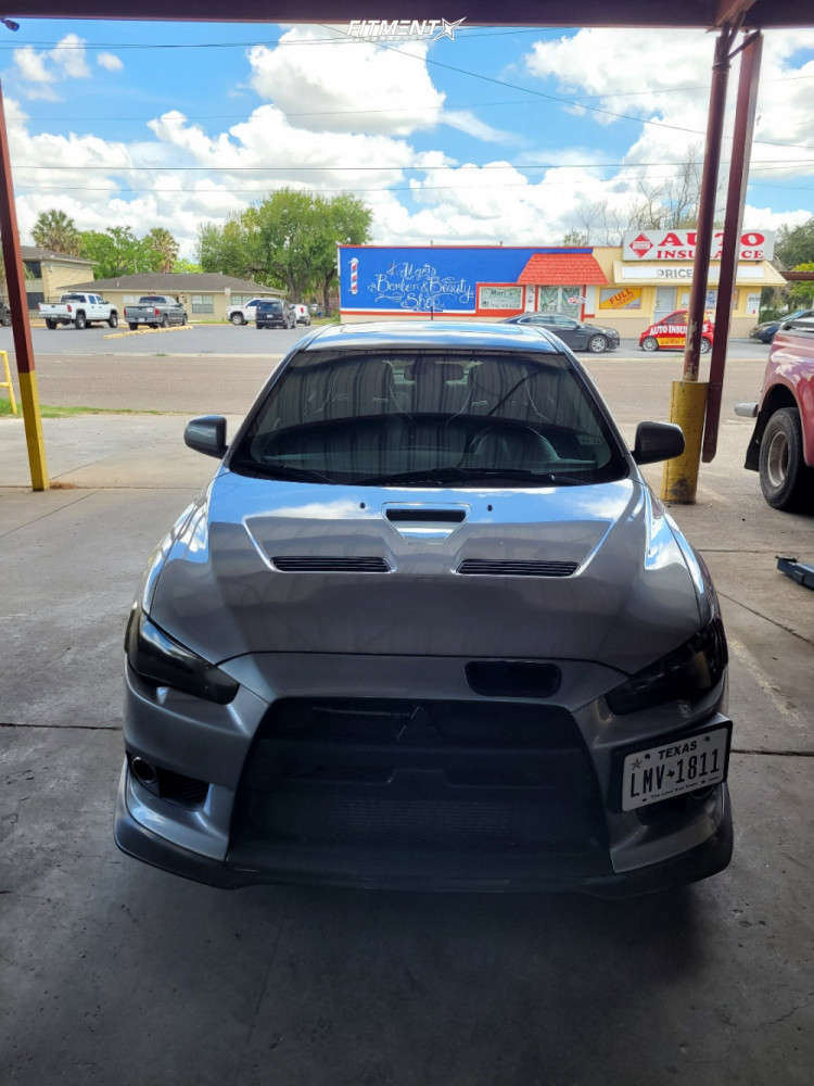 2012 Mitsubishi Lancer Evolution MR with 18x9.5 Avid1 Av6 and Kumho ...