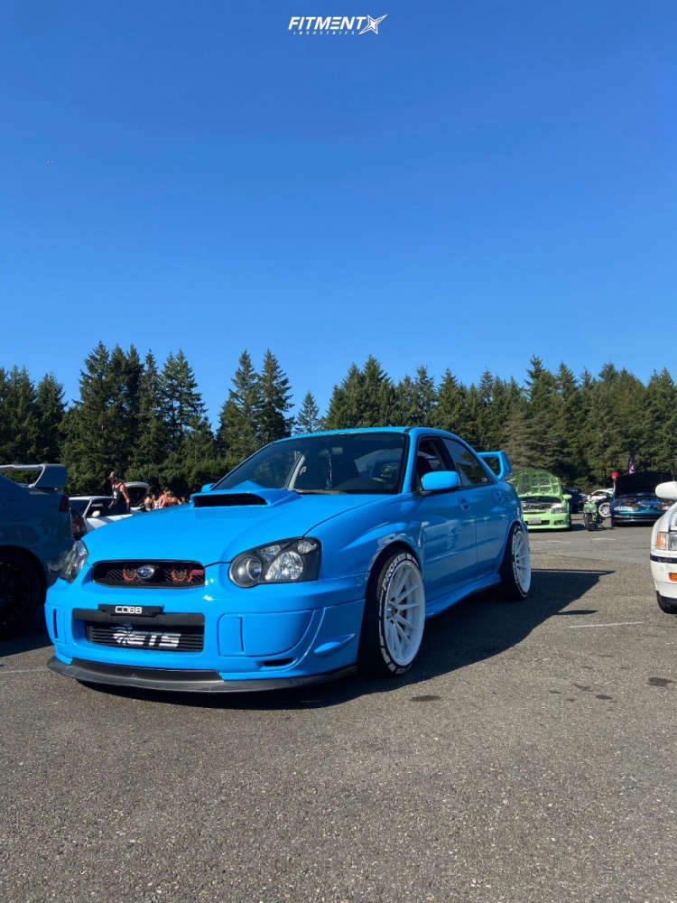 2005 Subaru Impreza WRX STI with 18x10.5 Cosmis Racing R1 and Toyo ...