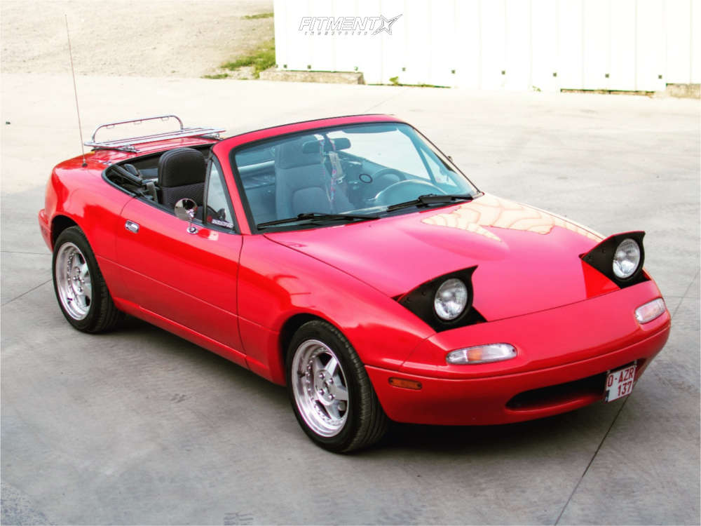 1991 Mazda Miata Base with 15x7 Japan Racing Jr6 and Hankook 195x45 on ...