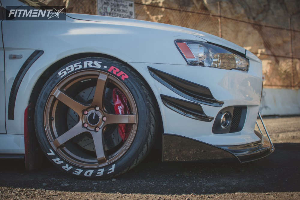2014 Mitsubishi Lancer Evolution MR with 18x9.5 Enkei Kojin and Federal ...