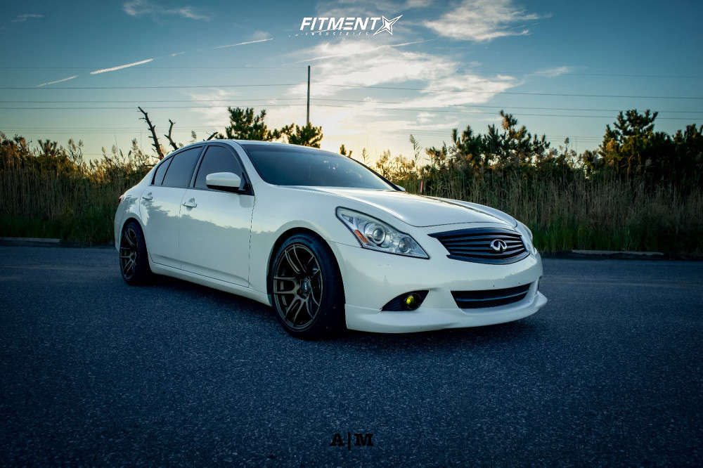 2013 INFINITI G37 X with 18x9.5 ESR Cs8 and Vercelli 245x40 on Lowering ...