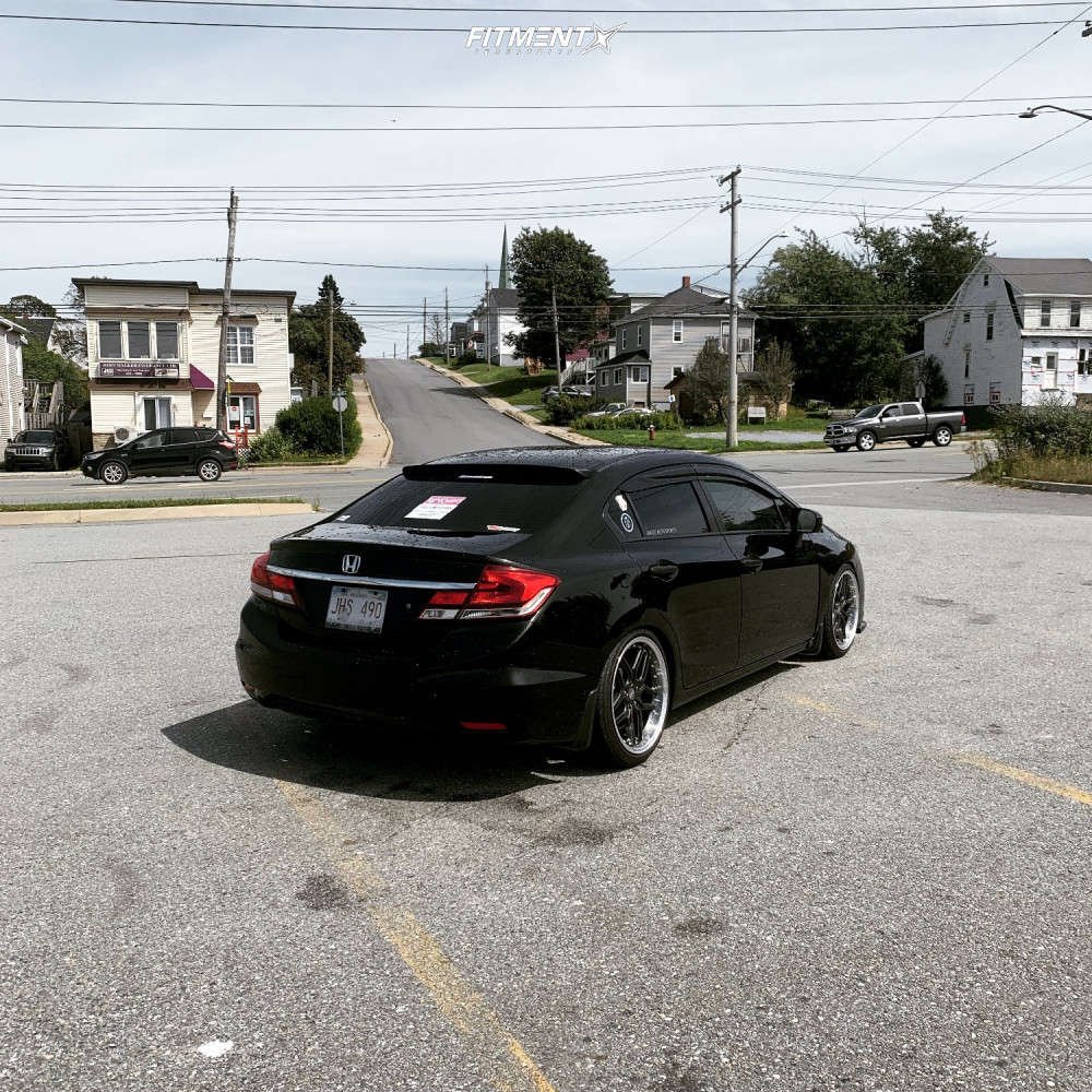 2014 Honda Civic DX with 18x8.5 ESR Cs15 and Zeta 215x40 on Coilovers | 1896262 | Fitment Industries