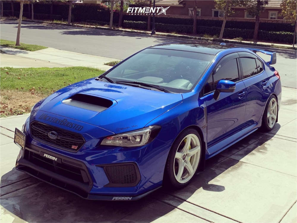 2019 Subaru WRX STI Base with 18x9.5 Option Lab R555 and Michelin ...