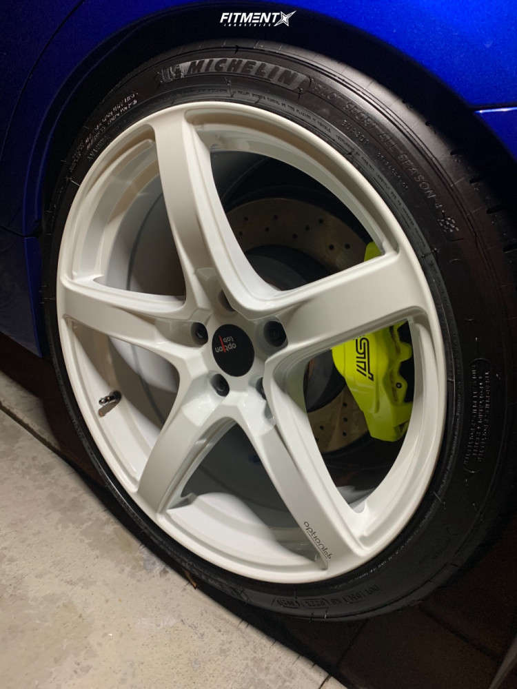 2019 Subaru WRX STI Base with 18x9.5 Option Lab R555 and Michelin ...
