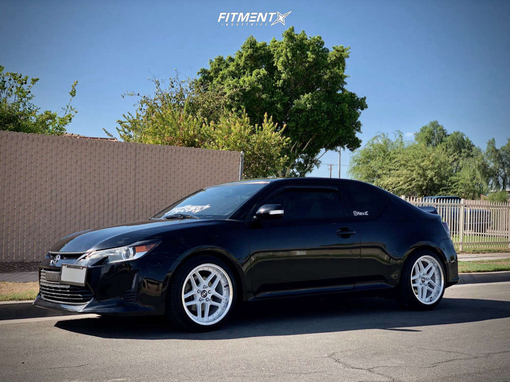 2015 Scion TC Base with 18x9.5 ESR Cs15 and Delinte 235x40 on Lowering ...