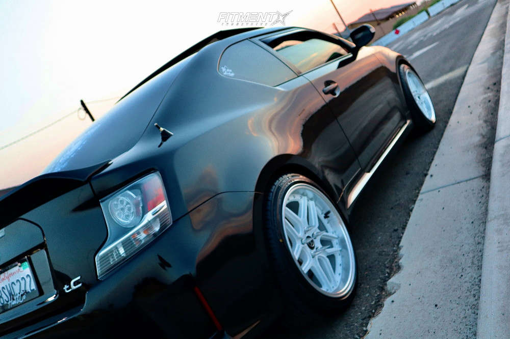 2015 Scion TC Base with 18x9.5 ESR Cs15 and Delinte 235x40 on Lowering ...