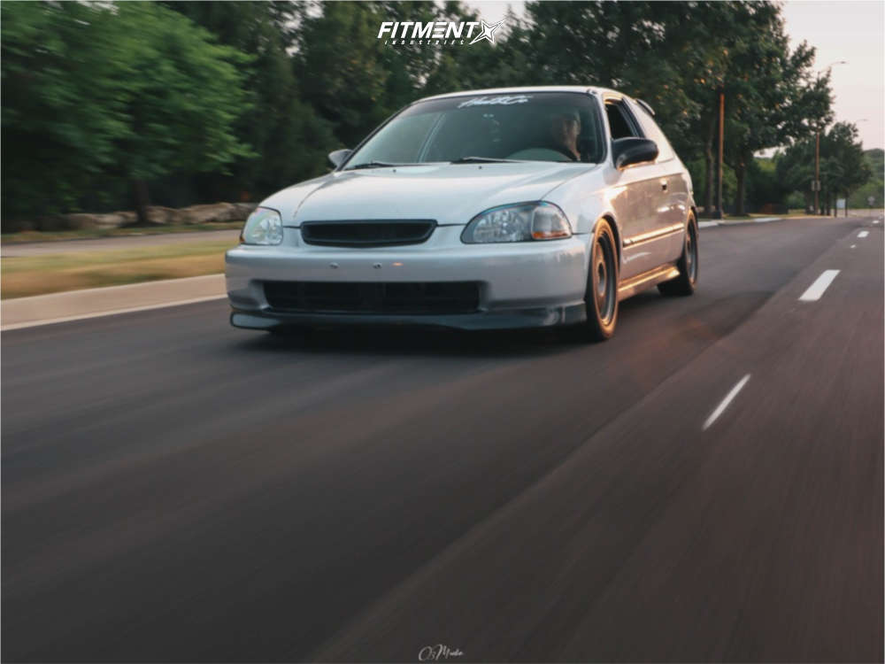 1996 Honda Civic DX with 15x6.5 AVID1 AV8 and Nitto 205x50 on Coilovers ...