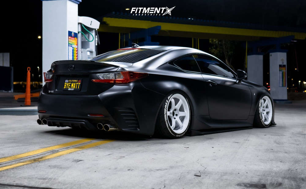 2016 Lexus RC200t F Sport with 18x10.5 Volk Te37 and Firestone 225x35 ...