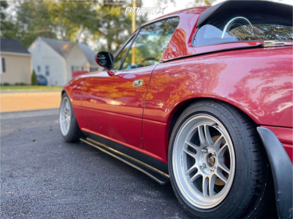 1992 Mazda Miata Base with 15x8 Enkei Rpf1 and Toyo Tires 195x50 on Coilovers | 1904887 ...