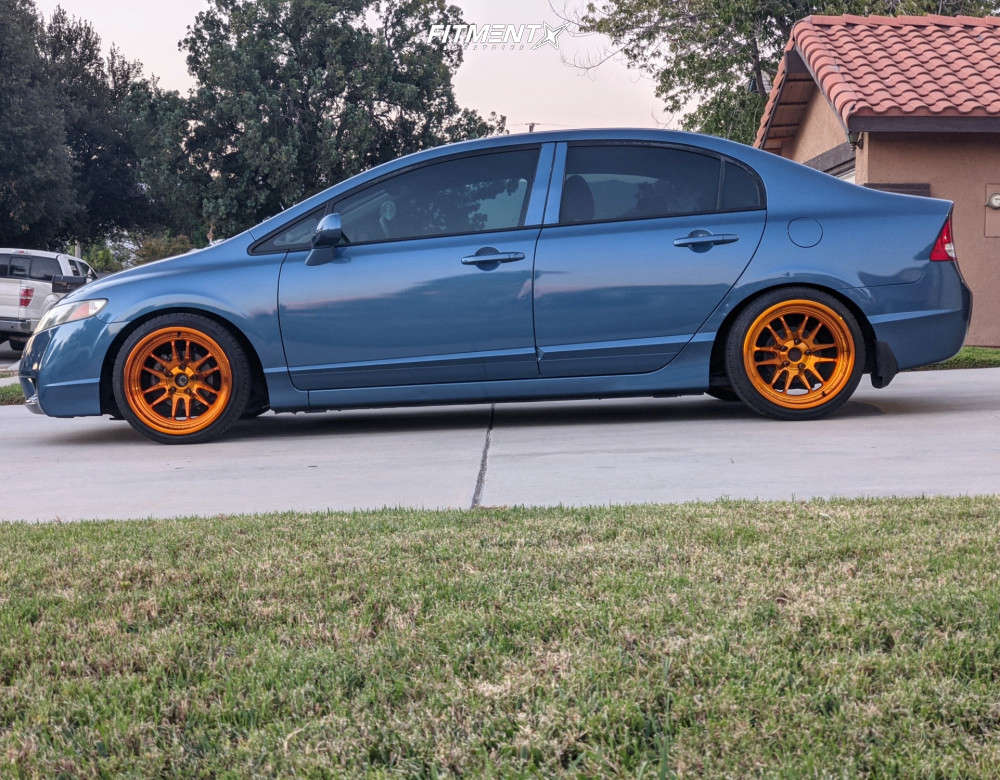 2009 Honda Civic LX with 17x9 Cosmis Racing Xt-206r and Lionhart 205x40 ...