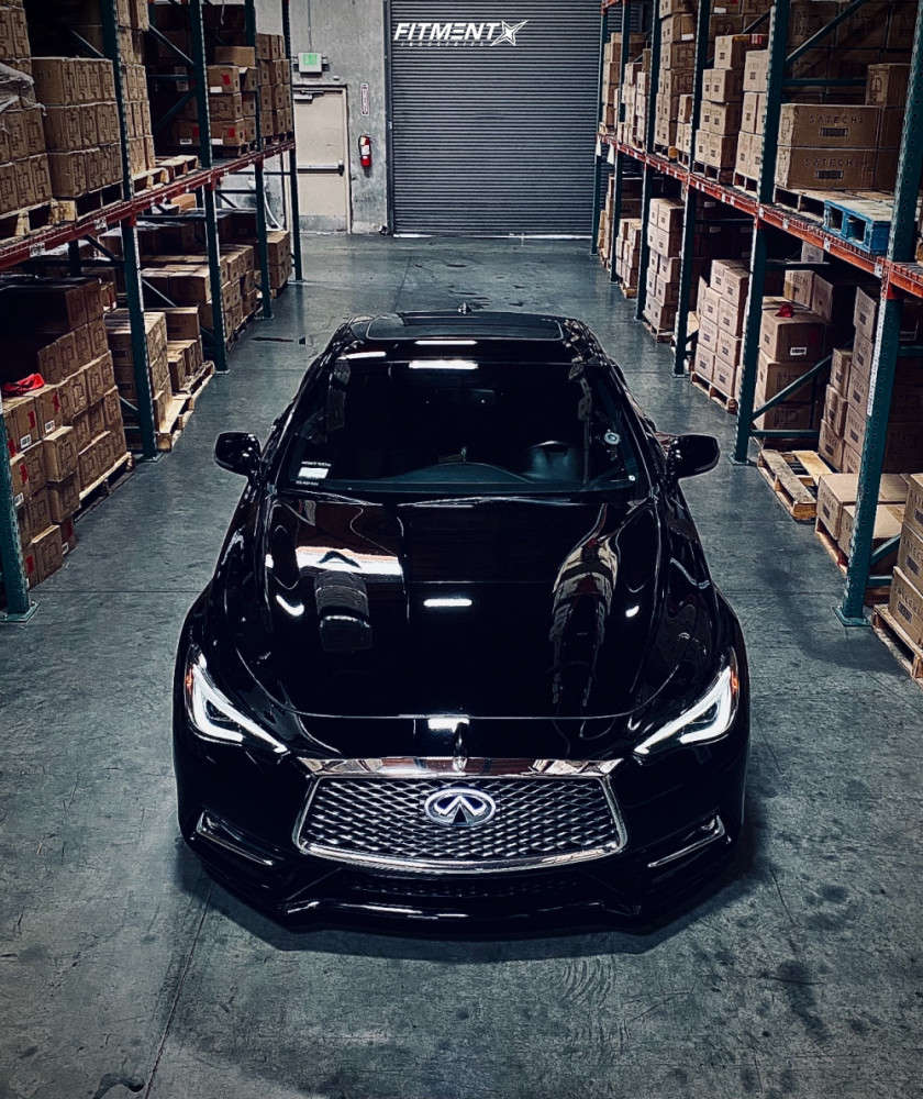 2017 INFINITI Q60 Premium with 20x10.5 Ferrada CM2 and Delinte 235x35 on Lowering Springs ...