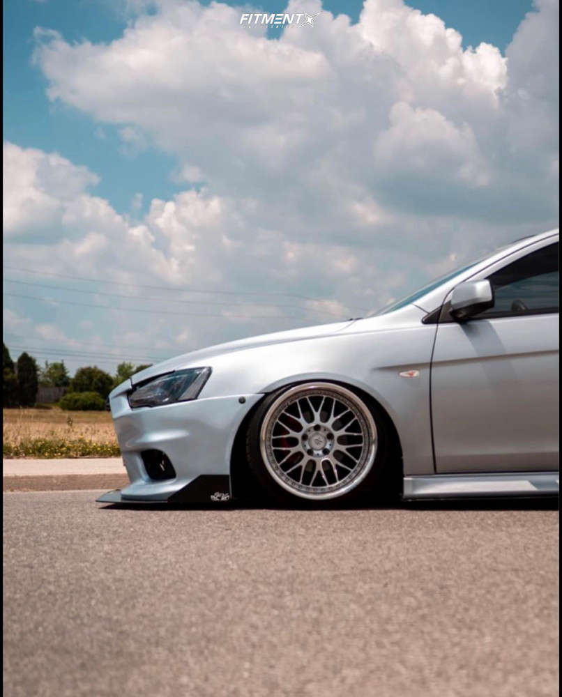 2013 Mitsubishi Lancer ES with 18x9.5 Work Vs Xx and Continental 245x45 ...