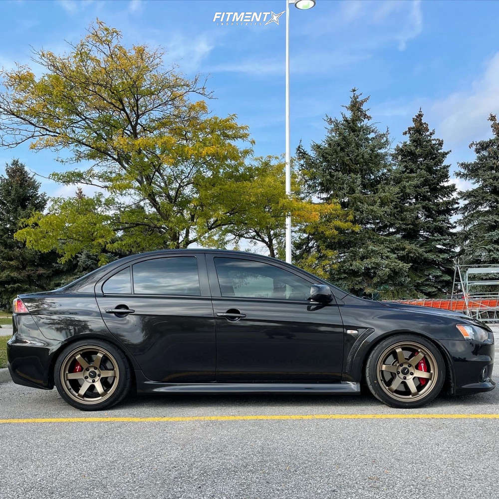 2014 Mitsubishi Lancer Evolution GSR with 18x9.5 AVID1 AV6 and ...