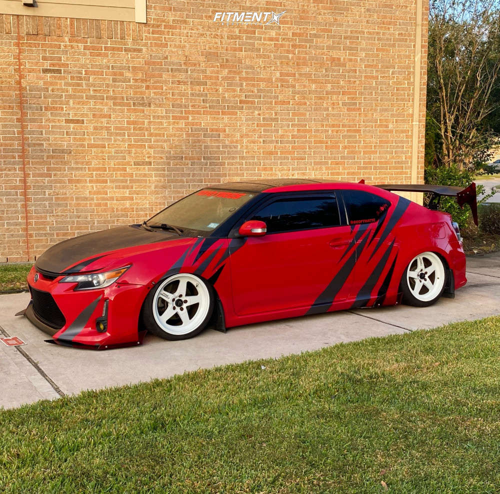 2015 Scion TC Base with 18x9.5 Cosmis Racing Xt-005r and Toyo Tires ...