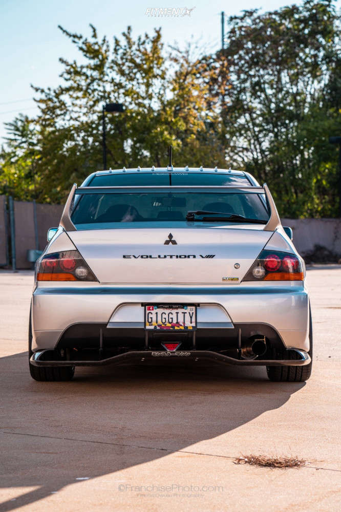 2003 Mitsubishi Lancer Evolution with 18x9.5 AVID1 AV20 and Nitto ...