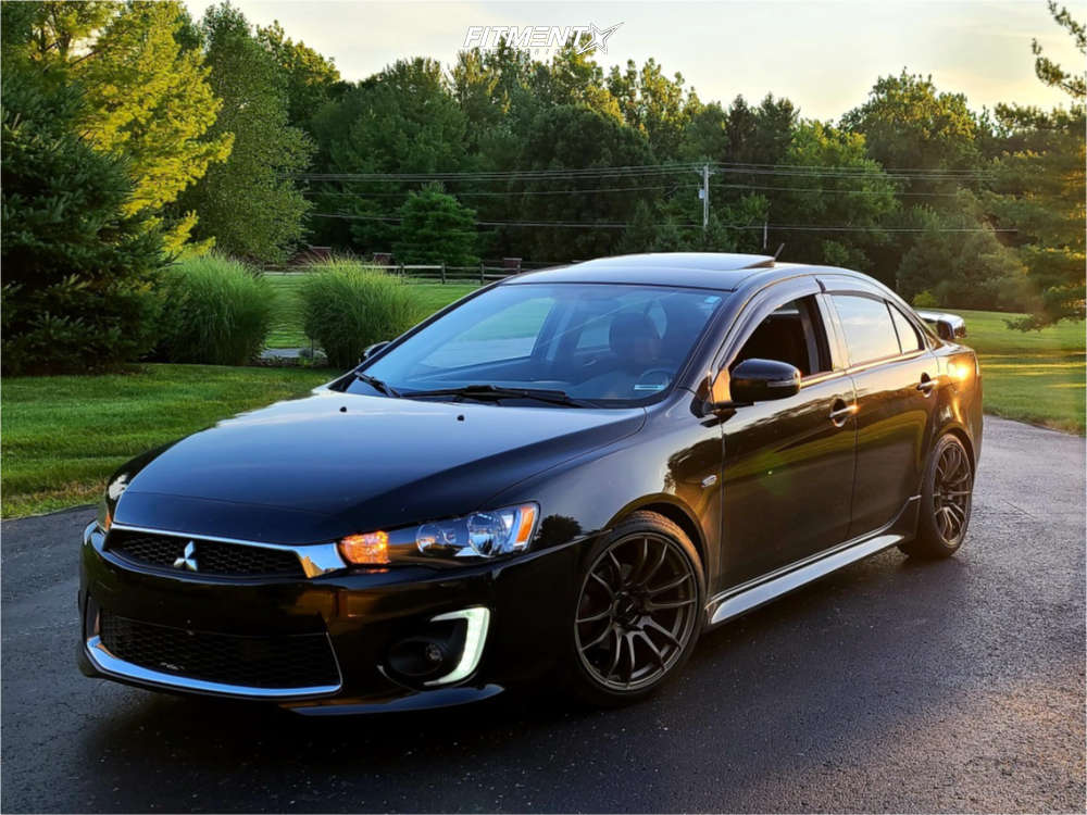 2017 Mitsubishi Lancer ES with 18x8.5 AVID1 AV20 and Continental 225x40 ...