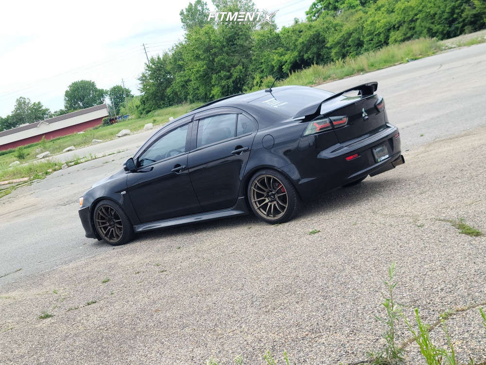 2017 Mitsubishi Lancer ES with 18x8.5 AVID1 AV20 and Continental 225x40 ...