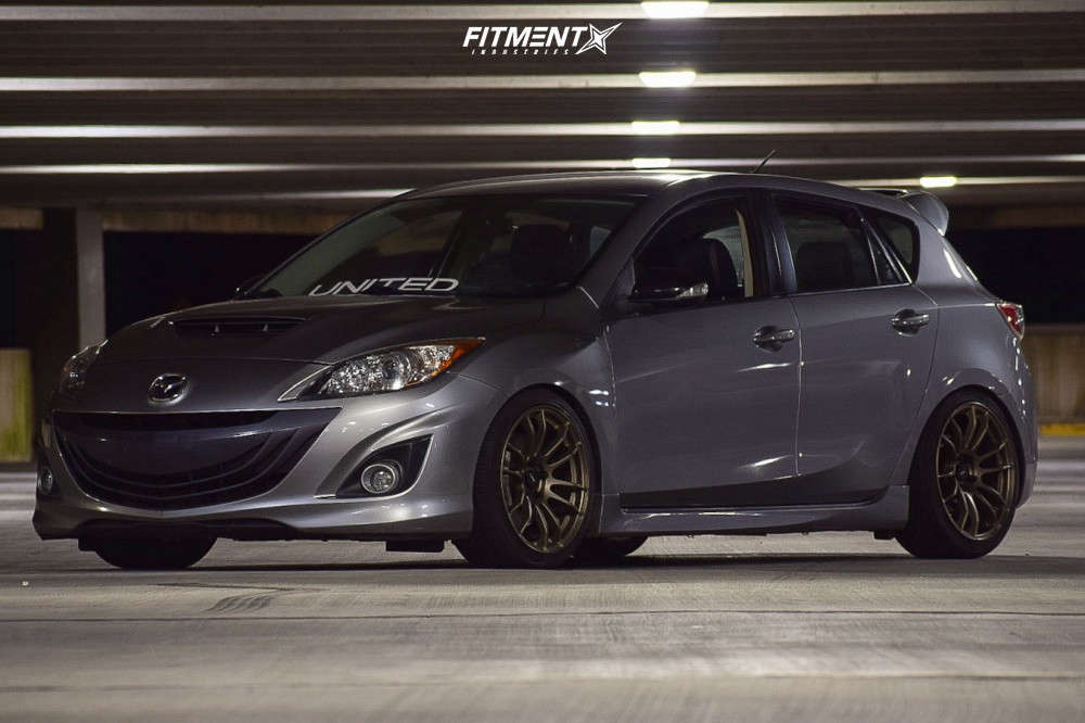 2013 Mazda 3 Mazdaspeed with 18x8.5 AVID1 AV20 and Hankook 225x40 on ...