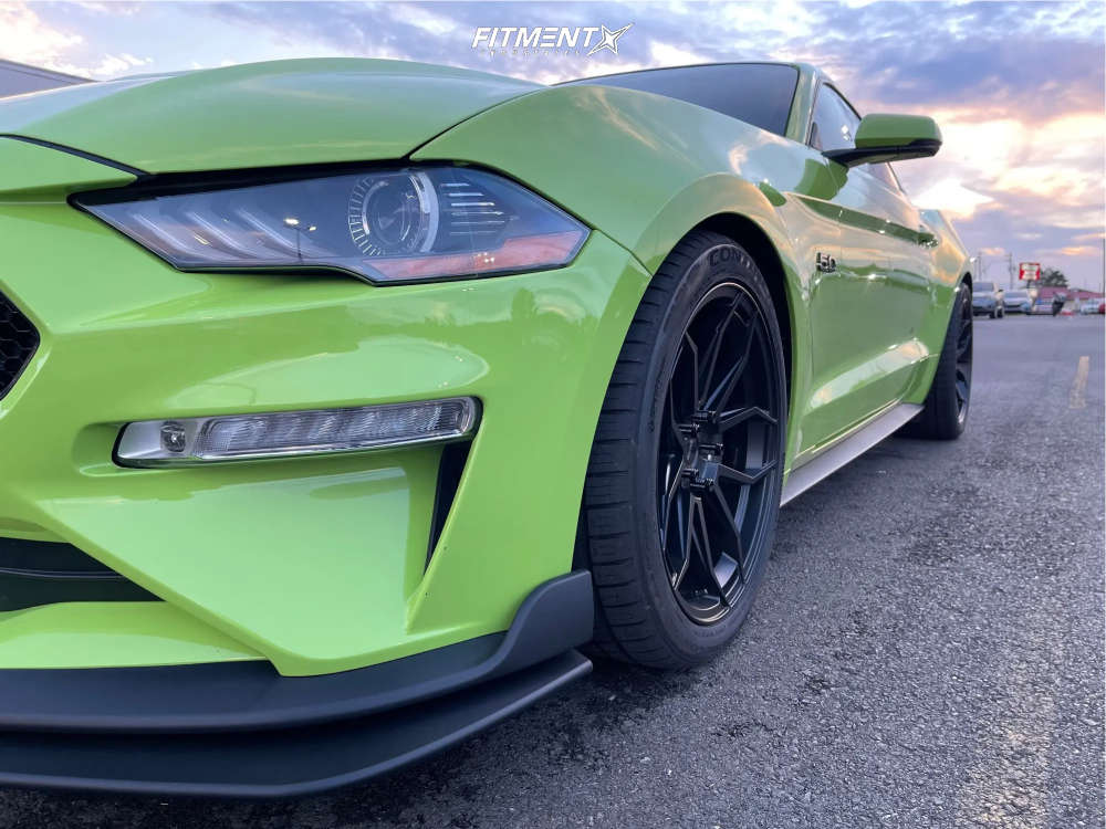 2020 Ford Mustang GT Premium with 19x9.5 Momo RF Series Anzio and Continental 285x35 on Lowering ...