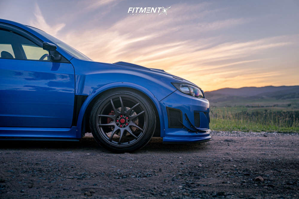 2010 Subaru Impreza WRX with 18x9.5 Replica Ultrex Cobra (Kiwami Rep ...