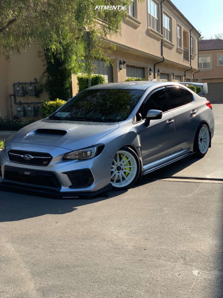2020 Subaru WRX STI Base with 18x9.5 Cosmis Racing R1 and Falken 255x35 ...