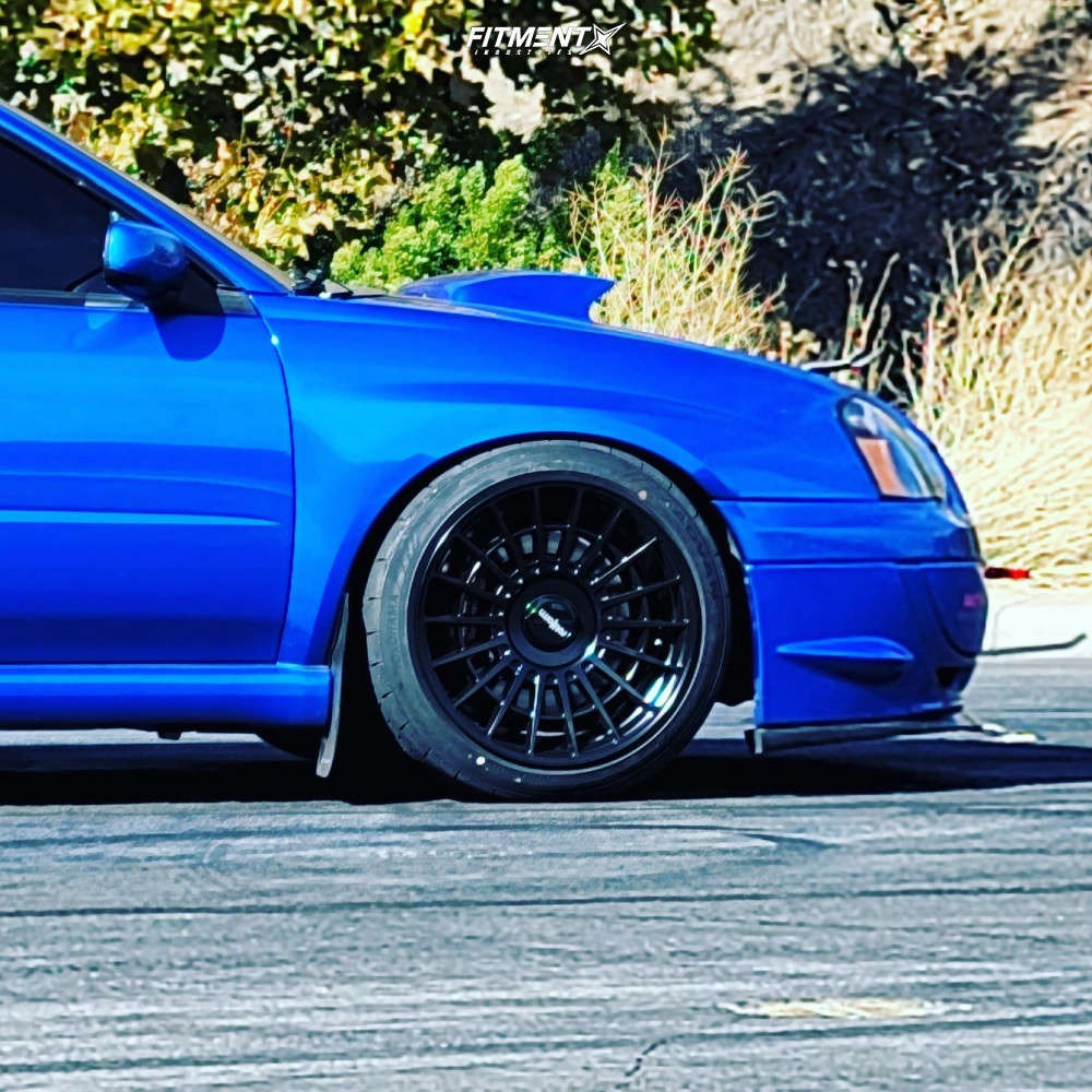 2005 Subaru Impreza WRX with 18x9.5 Rotiform Las-r and Yokohama 225x45 ...