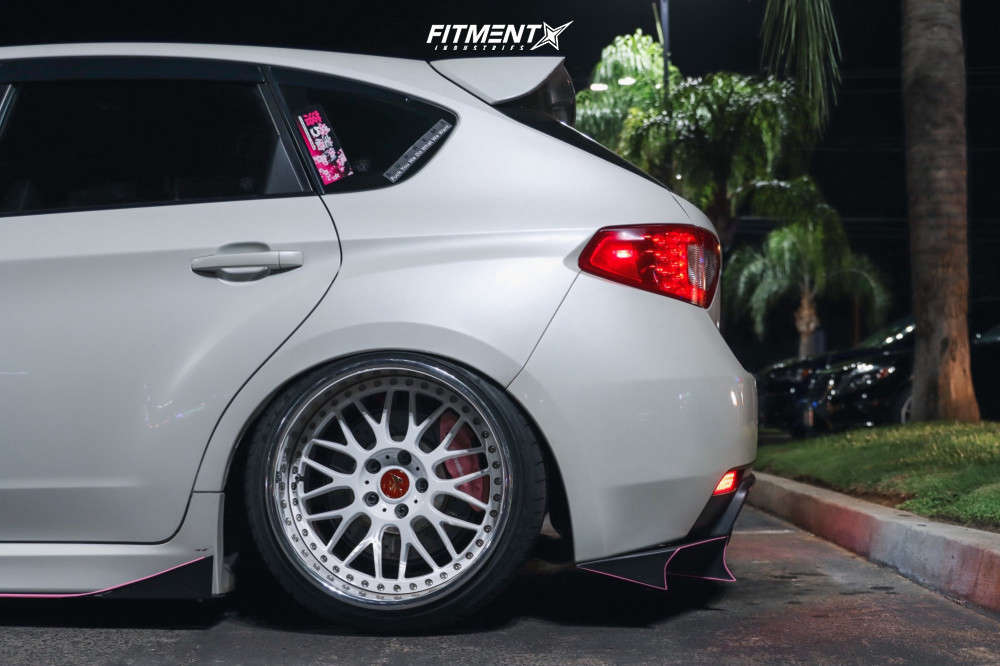 2014 Subaru WRX STI Base with 18x10 Work Vsxx and Pirelli 205x40 on Air ...