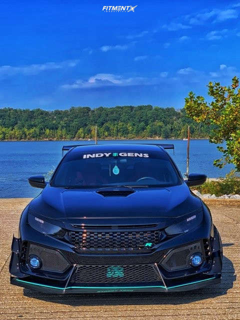 2018 Honda Civic Type R with 18x9.5 Enkei T6s and Firestone 245x35 on ...